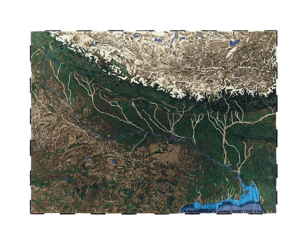 GAN Plastic Rivers Rug