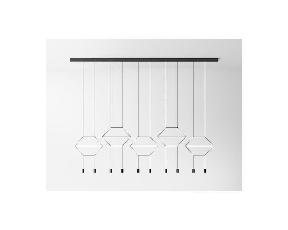 Vibia Wireflow 0330 Lineal 10-Light Pendant Lamp