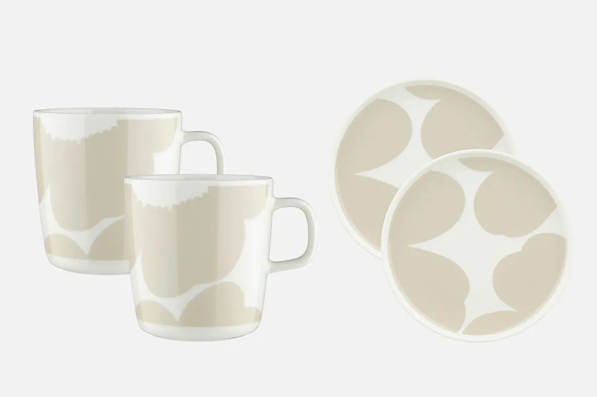 Marimekko Oiva / Iso Unikko Mugs and Plates Set