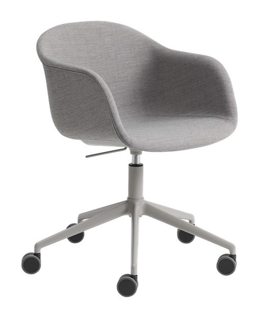 Muuto Fiber Armchair Swivel Base with Castors and Gas Lift