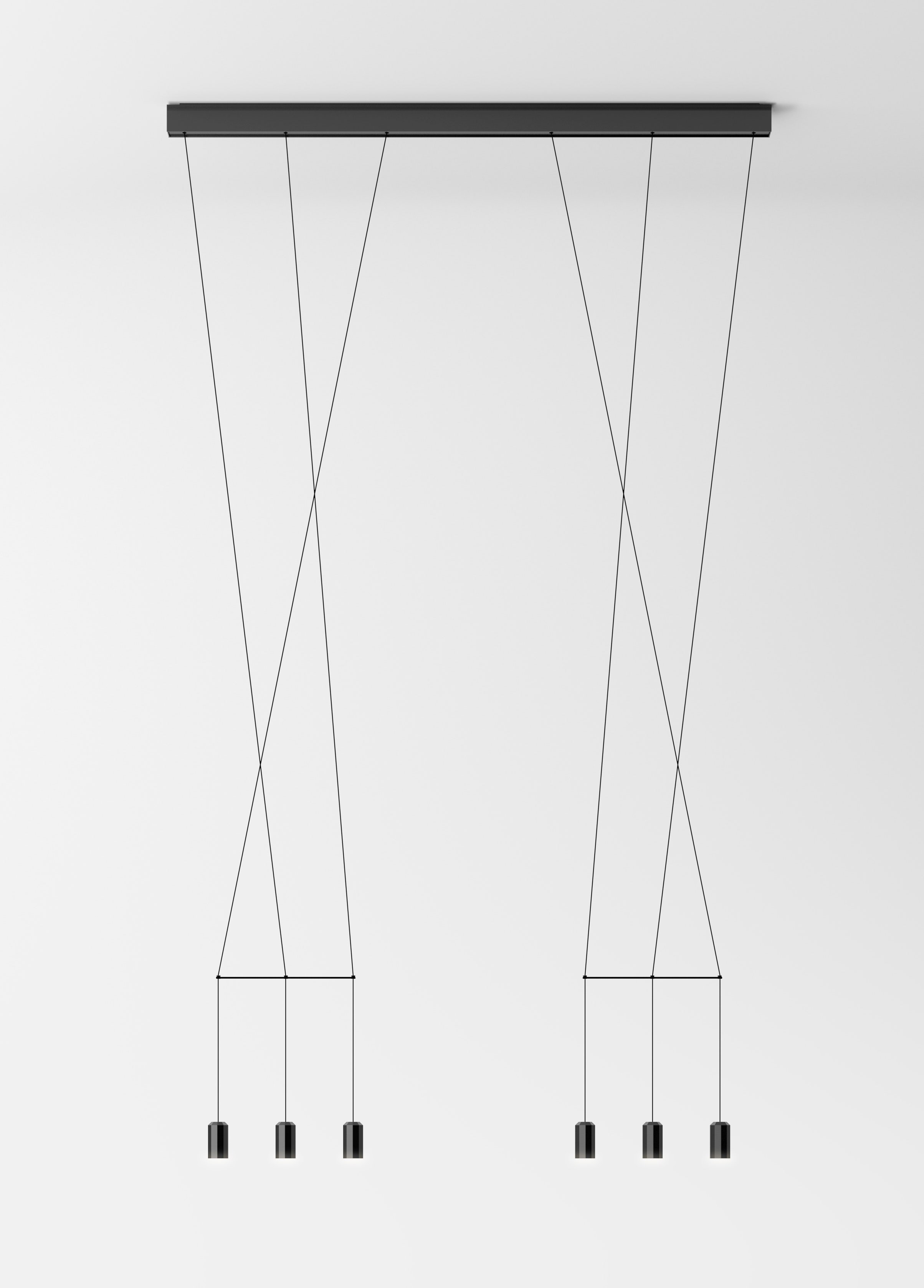 Vibia Wireflow Lineal 0338 6-Light Pendant Lamp